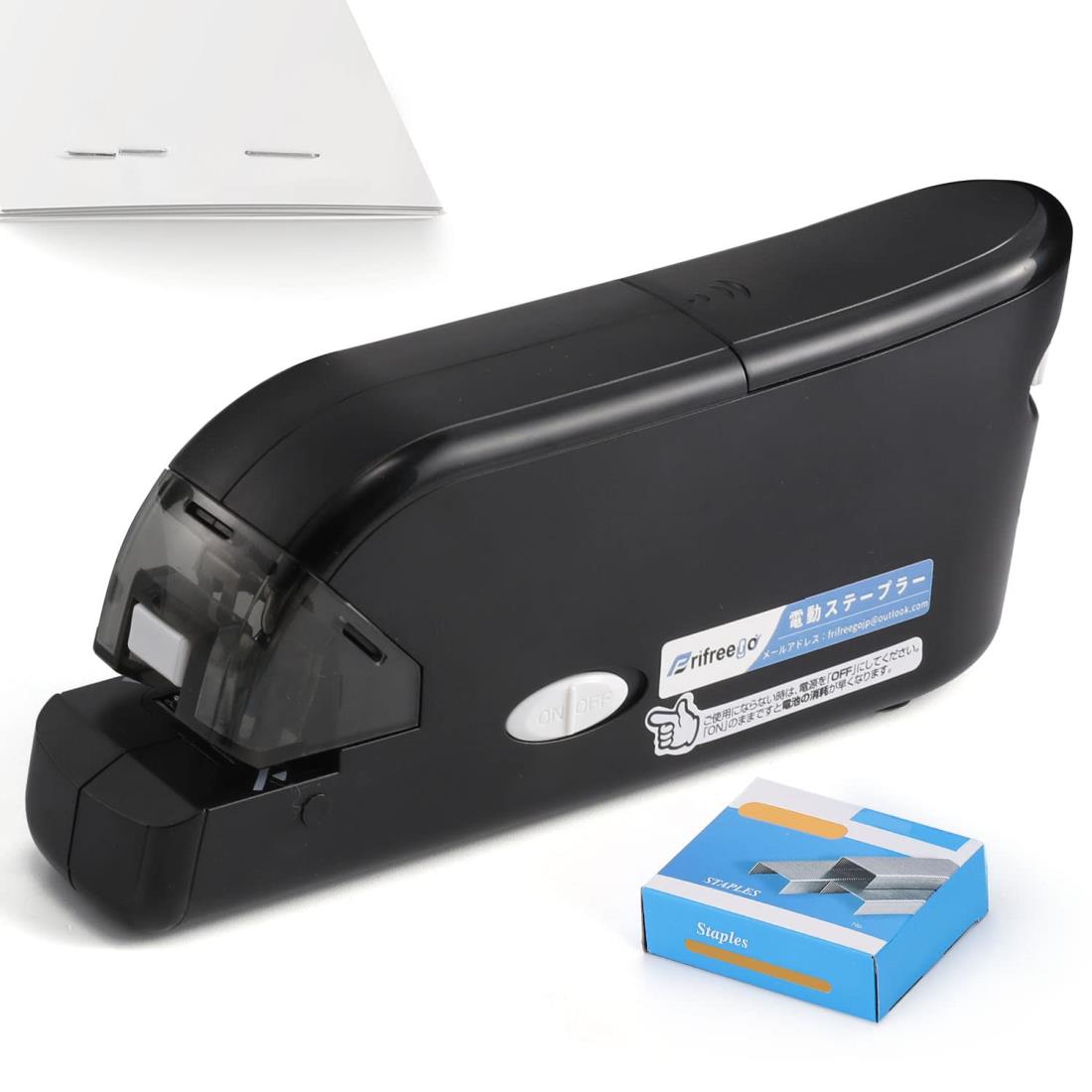 【楽天市場】Frifreego 電動ホッチキス ホチキス 自動 小型ステープラー 最大20枚とじ 10号針 最大針装填数100本 USB充電 ...