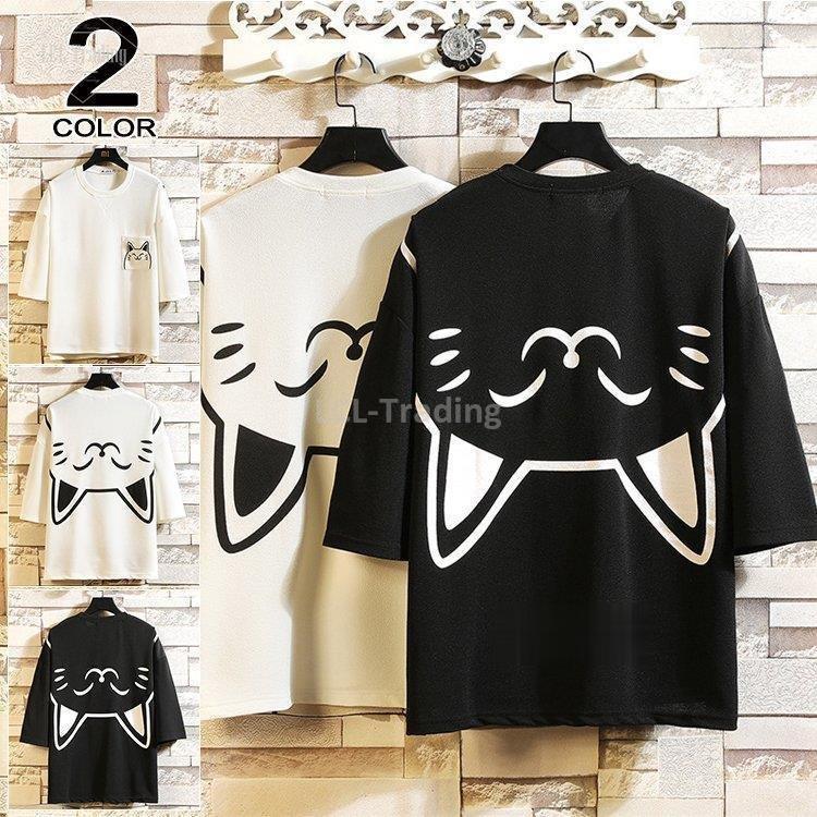 【楽天市場】おしゃれ メンズ Tシャツ 半袖 猫柄 涼しい 夏 トップス ファッション 半袖Tシャツ 可愛い：Nana Style
