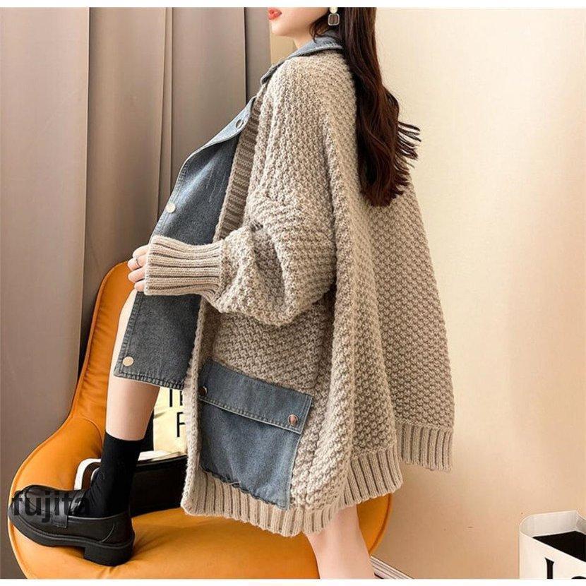 【楽天市場】カーディガン レディース 羽織り デニム 切替 ジャケット ポレロ ニット カーディ 秋 春 秋服 アウター トップス：Nana Style