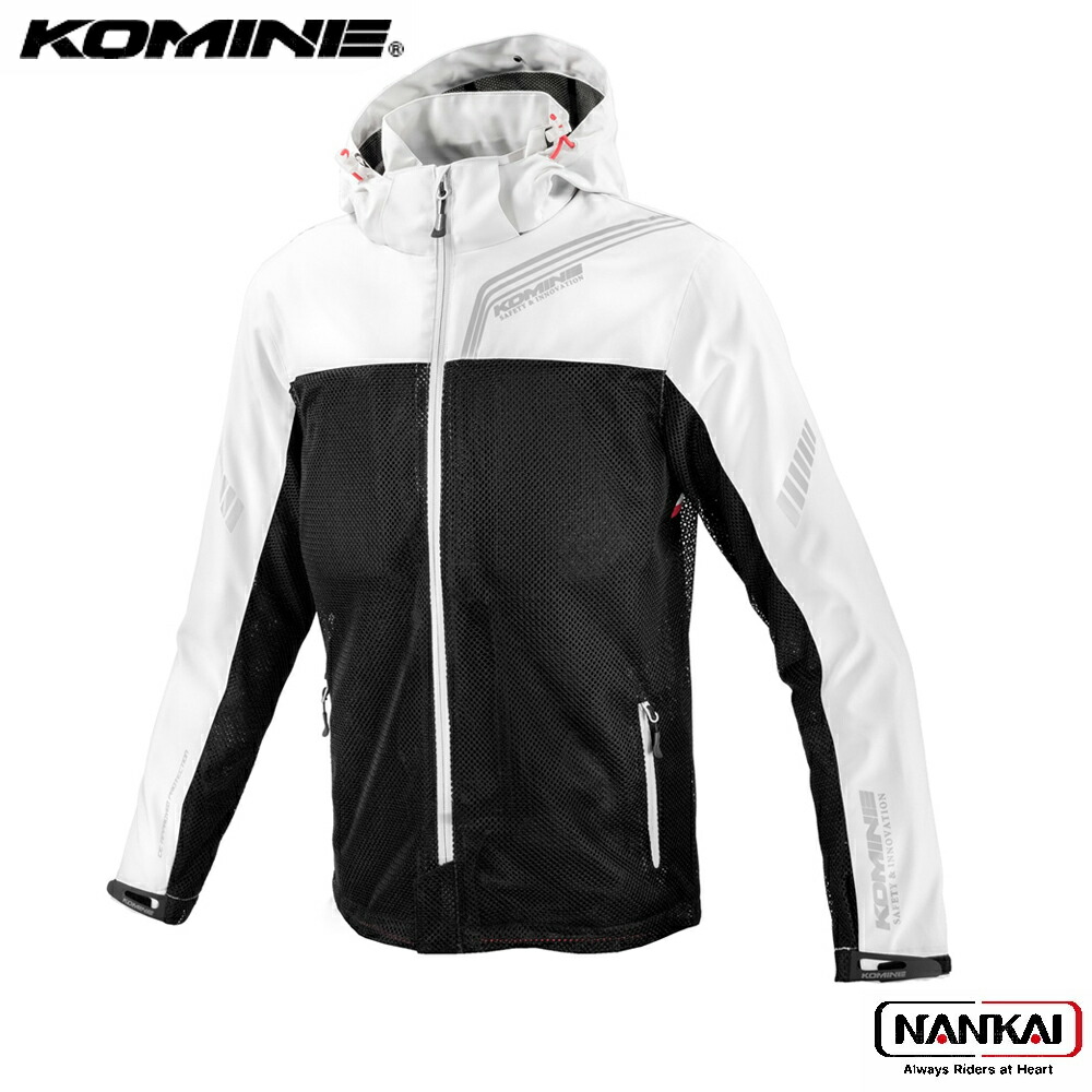 【楽天市場】KOMINE コミネ エニグマライト ハーフメッシュパーカ LIGHT GREY BLACK JK179：ナンカイブランドショップ