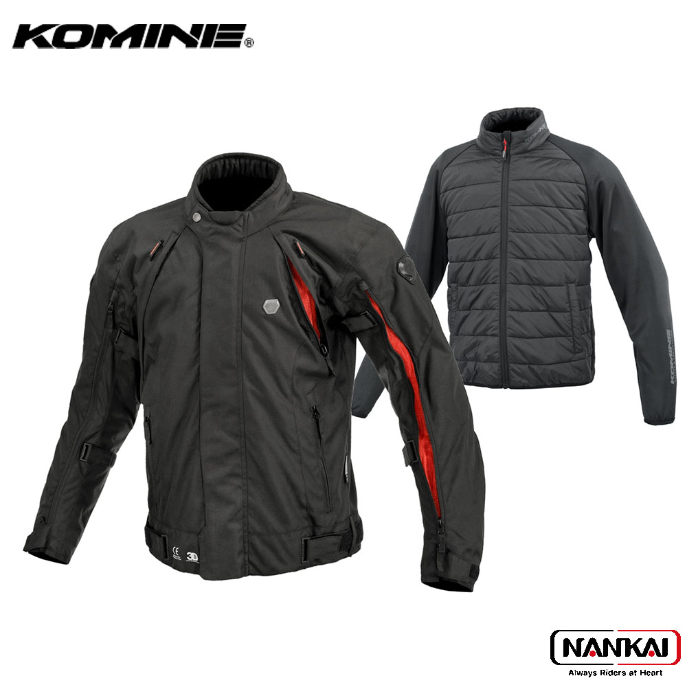 【楽天市場】KOMINE(コミネ)フルイヤーシステムジャケット セット BLACK RED JK-5995：ナンカイブランドショップ