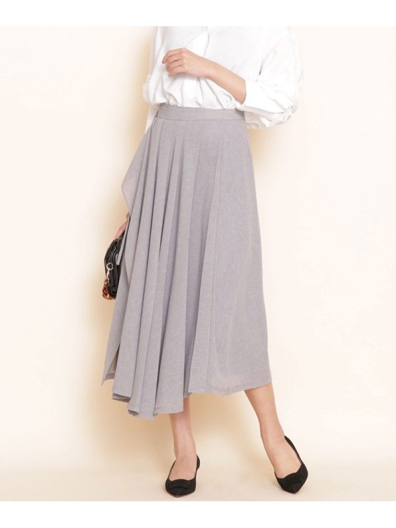 【楽天市場】【SALE／61%OFF】ラッププリーツスカート NANO universe ナノユニバース スカート ミディアムスカート グレー ...