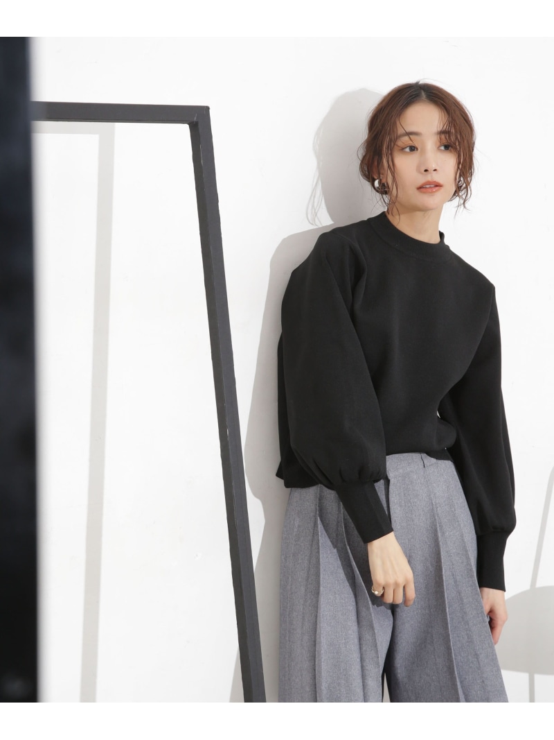 【楽天市場】総針ニットクルーネックトップス(セットアップ可) NANO universe ナノユニバース トップス ニット ブラック ベージュ ...