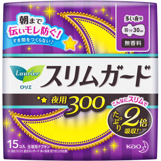 【楽天市場】ロリエ スリムガード 多い夜用 300 15個：なの花ドラッグ 楽天市場店