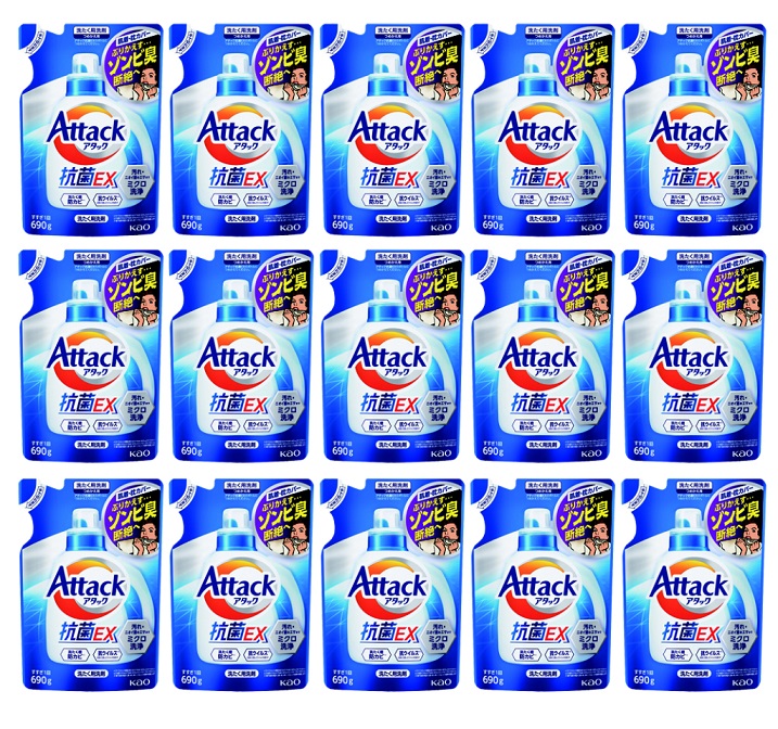 【楽天市場】花王 アタック 抗菌EX 詰め替え 590g 15個セット 洗濯洗剤詰替 アタック液体洗剤：奈良ギフト 楽天市場店