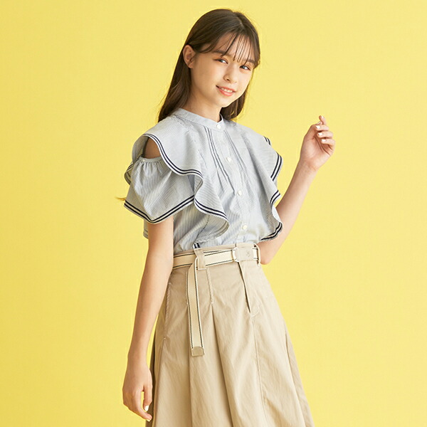 【楽天市場】ポンポネットジュニア(pom ponette junior)2WAY肩あきフレアブラウス：NARUMIYA ONLINE（ナルミヤ）