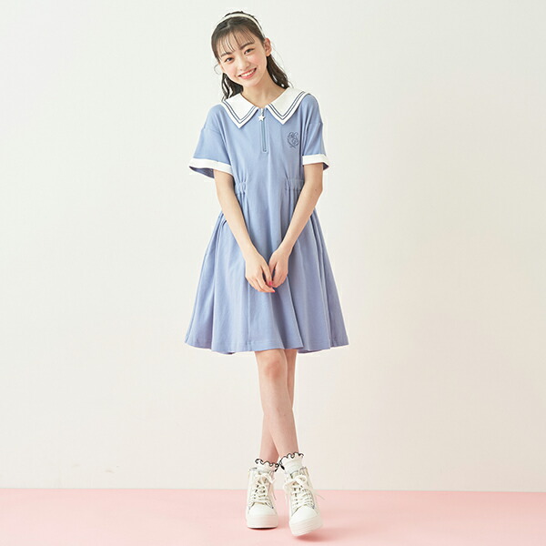 【楽天市場】メゾピアノジュニア(mezzo piano junior)セーラーカットソーワンピース：NARUMIYA ONLINE（ナルミヤ）