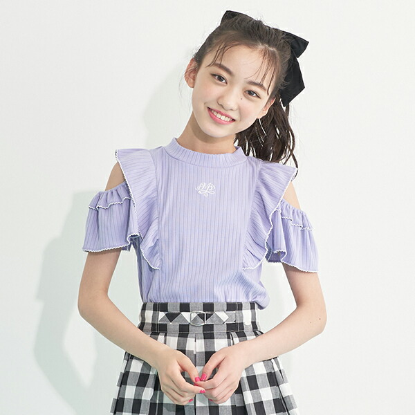 【楽天市場】メゾピアノジュニア(mezzo piano junior)2WAY肩あきフリルTシャツ：NARUMIYA ONLINE（ナルミヤ）