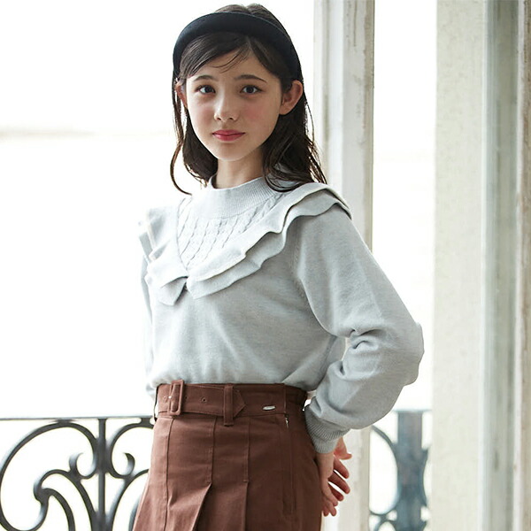 【楽天市場】メゾピアノジュニア(mezzo piano junior)フリルガーリーニット：NARUMIYA ONLINE（ナルミヤ）