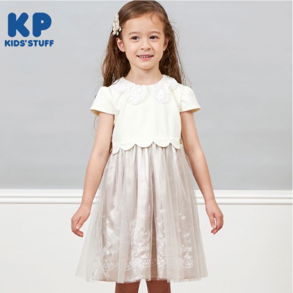 【楽天市場】(KP)KP(ケーピー)mimi＆リボン刺しゅう半袖ワンピース(90～130)：NARUMIYA ONLINE（ナルミヤ）