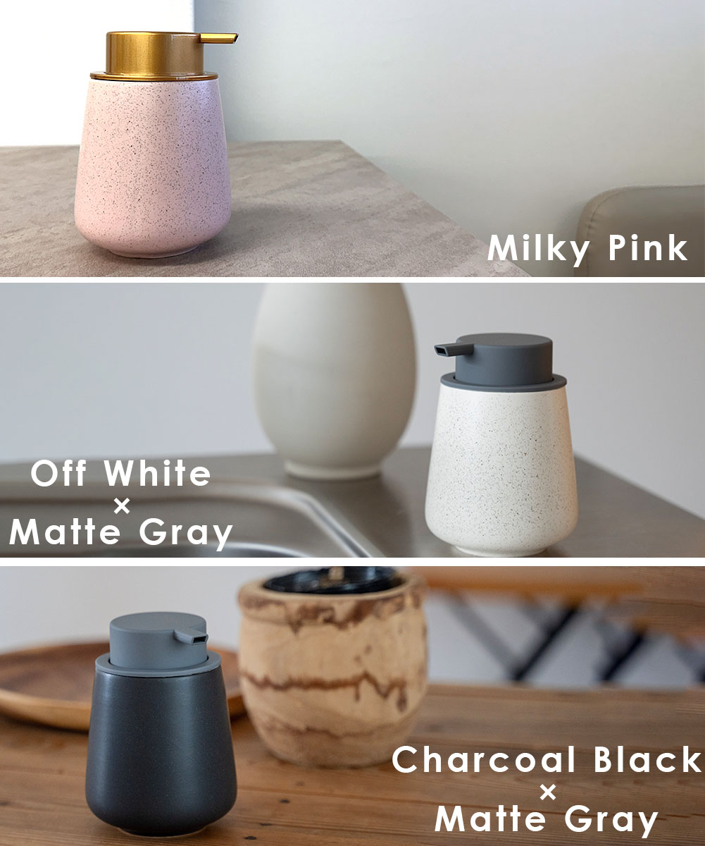 ソープディスペンサー 泡 液体 選べる Natty&Co公式 ソープボトル 陶器 ハンドソープ 泡 ボトル おしゃれ 詰め替え容器 詰め替え ...