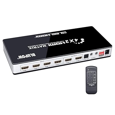 【楽天市場】4K30Hz HDMIマトリックス セレクター 4入力2出力 + 音声分離(光デジタル・3.5mmステレオ音声出力) HDMI1 ...