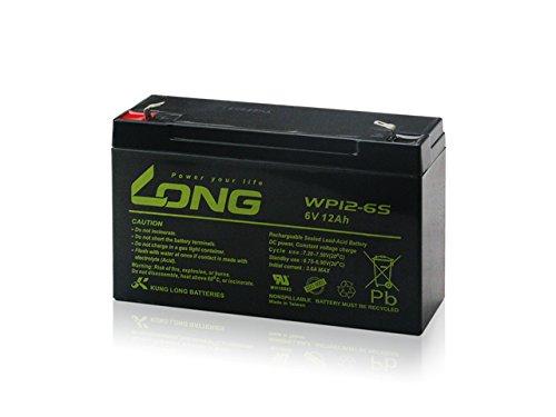 【楽天市場】LONG サイクルバッテリー WP12-6S(産業用鉛蓄電池)LC-R0612P NP12-6 FM6120 UB6120 ...