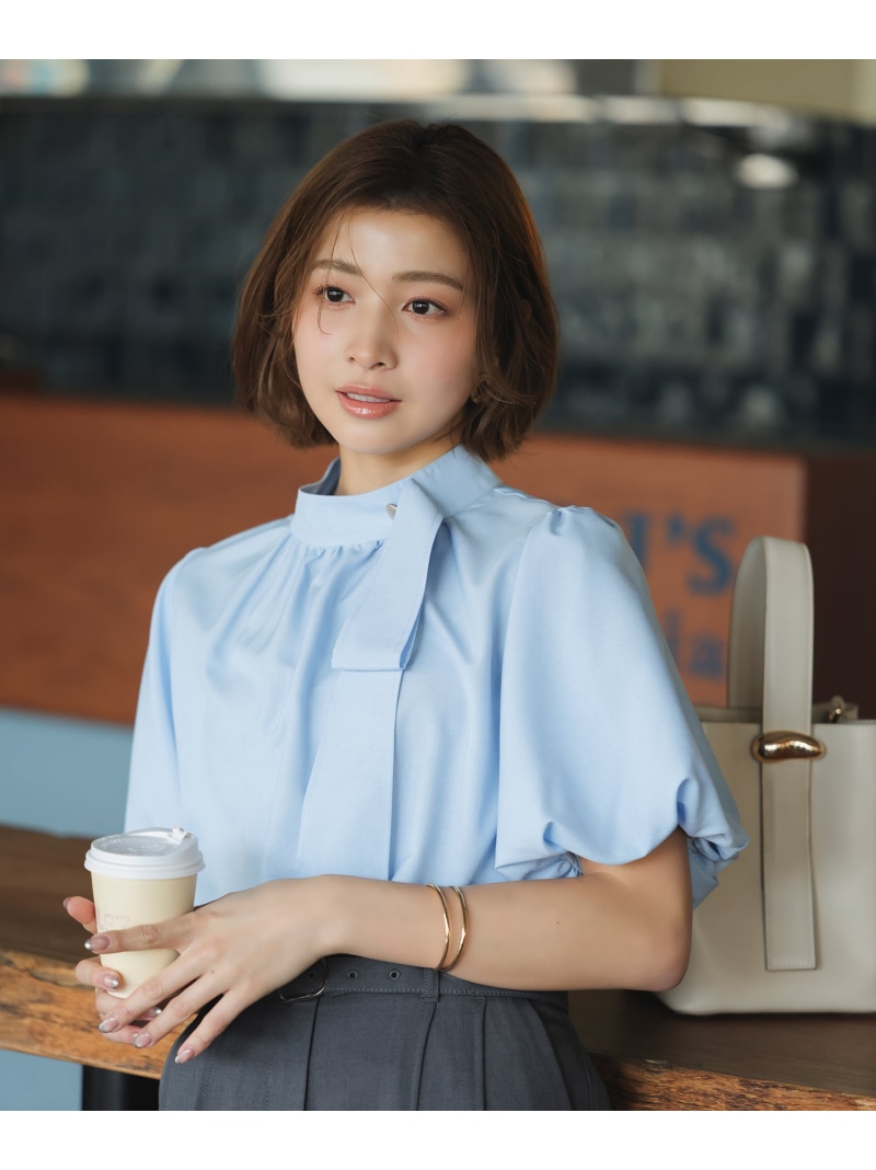 【楽天市場】リネンライクサイドタイブラウス NATURAL BEAUTY BASIC ナチュラルビューティベーシック トップス シャツ ...