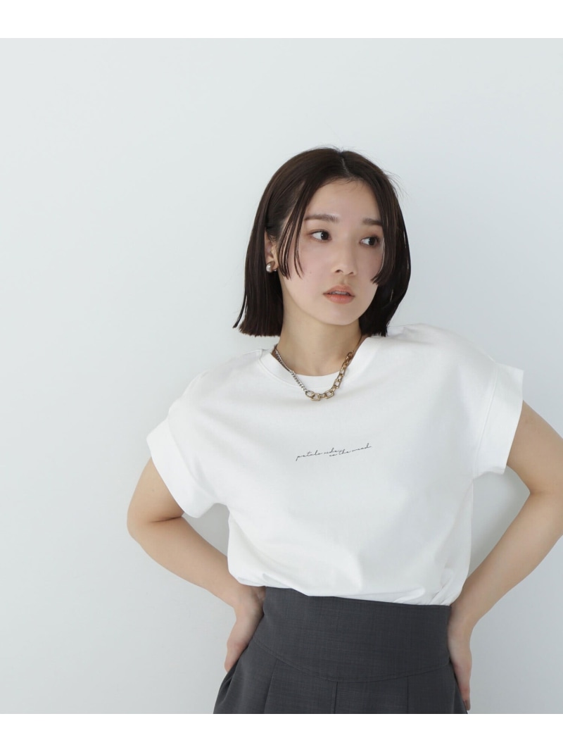 【楽天市場】切替スリーブロゴTシャツ NATURAL BEAUTY BASIC ナチュラルビューティベーシック トップス カットソー・Tシャツ ホワイト グレー ブラック[Rakuten ...