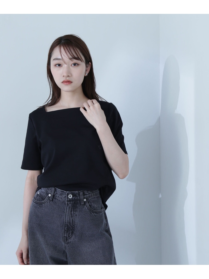 【楽天市場】ベーシックTシャツシリーズ スクエアネック NATURAL BEAUTY BASIC ナチュラルビューティベーシック トップス カットソー・Tシャツ ブラック【送料無料 ...