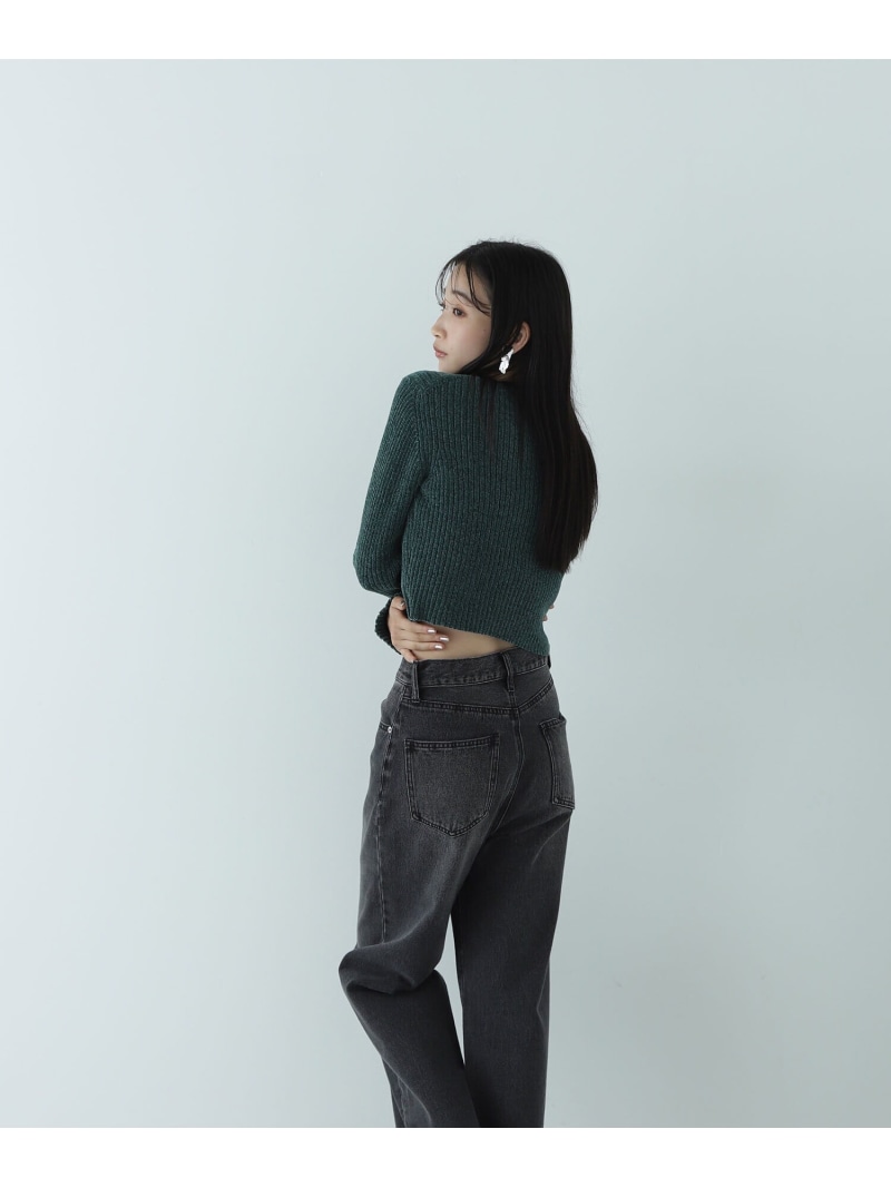 【楽天市場】【SALE／50%OFF】クロップドモールニット 24AW NATURAL BEAUTY BASIC ナチュラルビューティベーシック トップス ニット グレー グリーン【RBA_E ...