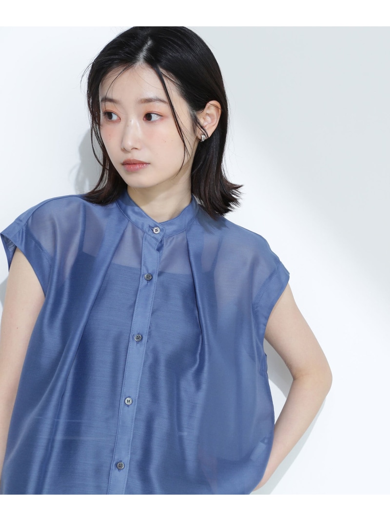 【楽天市場】シアークロップドブラウス NATURAL BEAUTY BASIC ナチュラルビューティベーシック トップス シャツ・ブラウス ブラック ネイビー ベージュ【先行予約】*【送料無料 ...