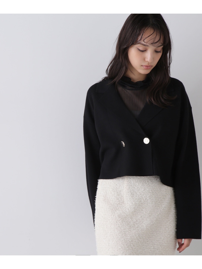 【楽天市場】ニットジャケット NATURAL BEAUTY BASIC ナチュラルビューティベーシック トップス カーディガン ブラック ...