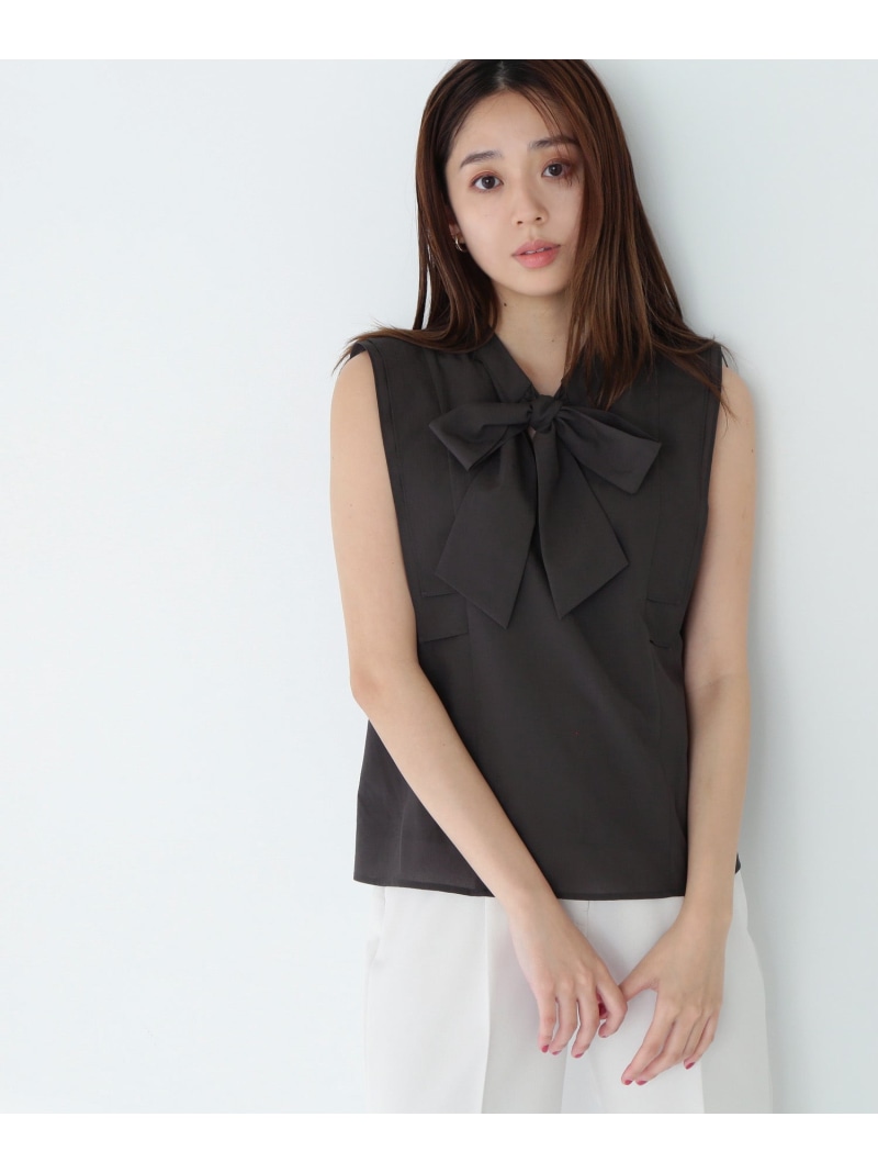 【楽天市場】2wayリボンブラウス NATURAL BEAUTY BASIC ナチュラルビューティベーシック トップス シャツ・ブラウス グレー【先行予約】*【送料無料】[Rakuten ...