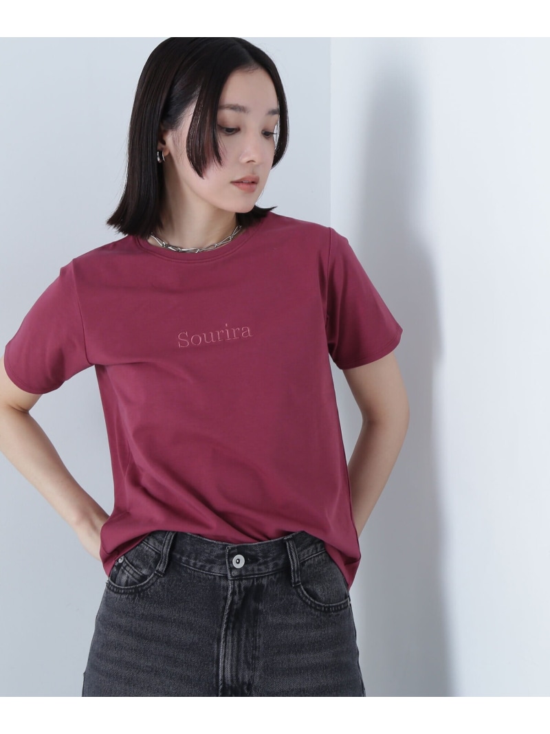 【楽天市場】コンパクト刺繍ロゴTシャツ NATURAL BEAUTY BASIC ナチュラルビューティベーシック トップス カットソー・Tシャツ グレー ホワイト レッド[Rakuten ...