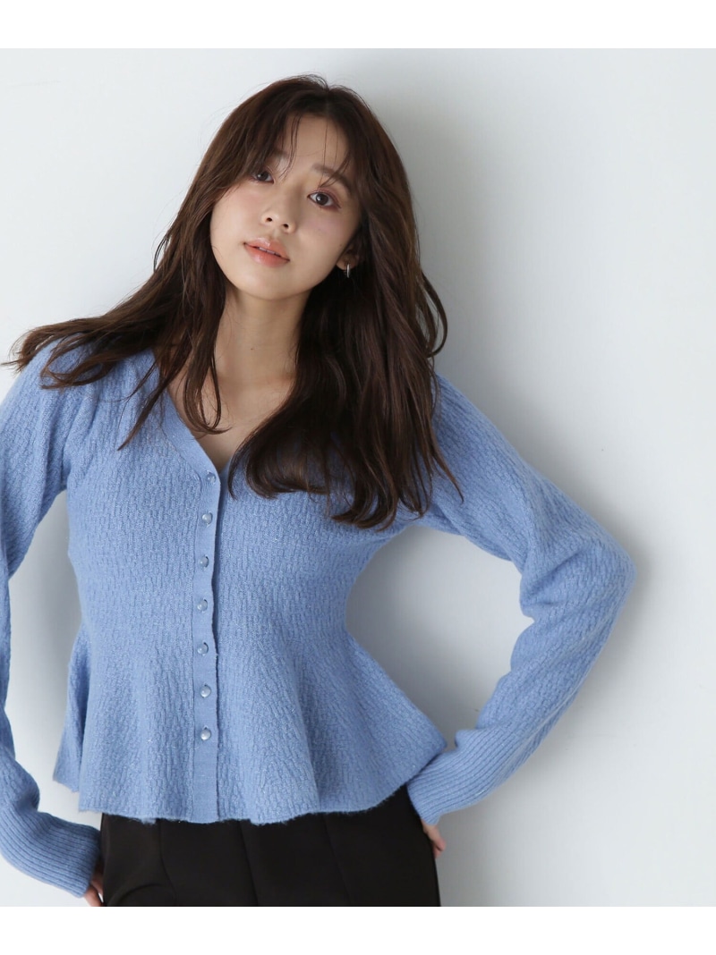 【楽天市場】【SALE／30%OFF】リンクスペプラムカーディガン 24AW NATURAL BEAUTY BASIC ナチュラルビューティベーシック トップス カーディガン ブルー ホワイト ...