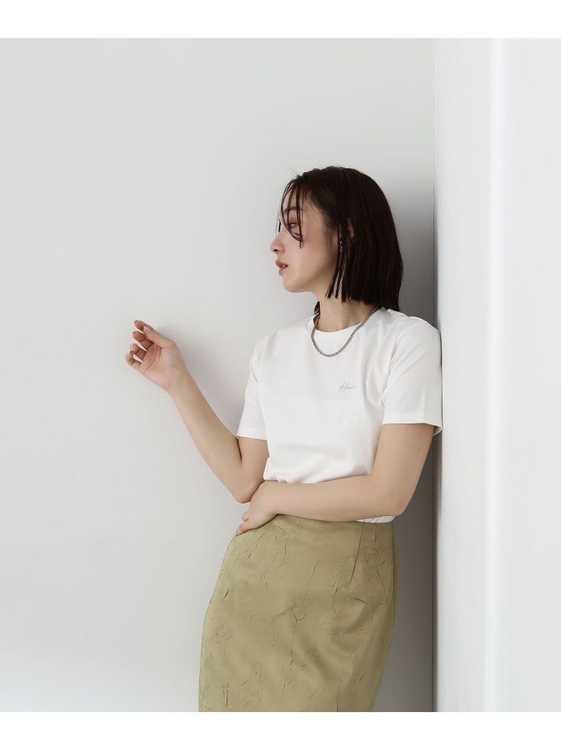 【楽天市場】ロゴ刺繍コンパクトTシャツ NATURAL BEAUTY BASIC ナチュラルビューティベーシック トップス カットソー・Tシャツ グリーン ブラック ホワイト[Rakuten ...