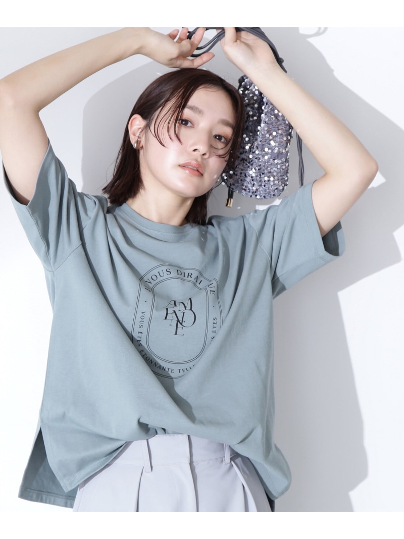 【楽天市場】サークルロゴボクシーTシャツ NATURAL BEAUTY BASIC ナチュラルビューティベーシック トップス カットソー・Tシャツ グリーン ホワイト グレー[Rakuten ...