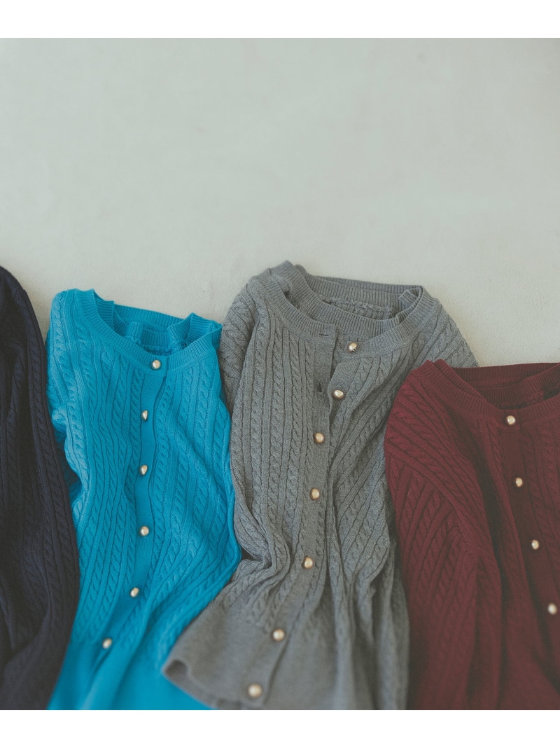 【楽天市場】ミニケーブルニットアンサンブル NATURAL BEAUTY BASIC ナチュラルビューティベーシック トップス カーディガン グレー ネイビー【先行予約】*【送料無料 ...