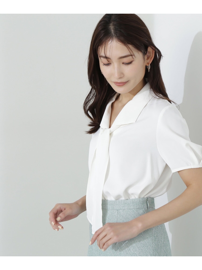 【楽天市場】【SALE／30%OFF】シャツカラーボウブラウス NATURAL BEAUTY BASIC ナチュラルビューティベーシック ...