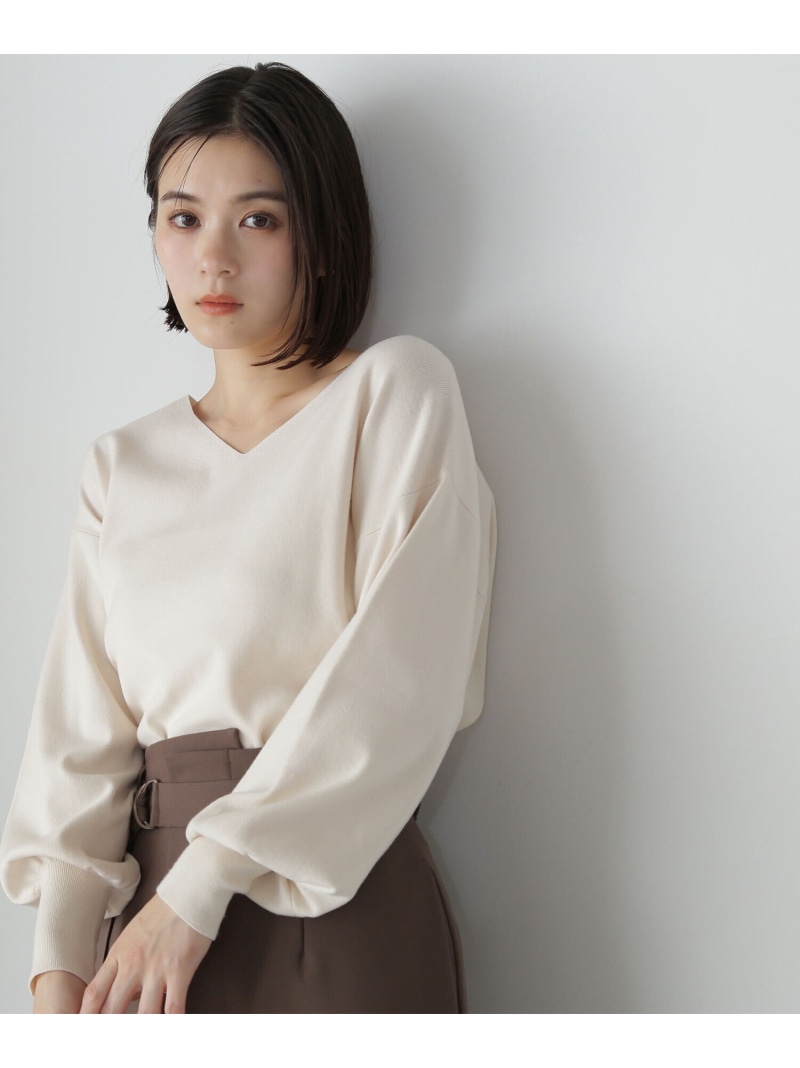 【楽天市場】総針ベーシックシリーズ Vネックニット 24AW NATURAL BEAUTY BASIC ナチュラルビューティベーシック トップス ニット ホワイト ブラック レッド グリーン ...