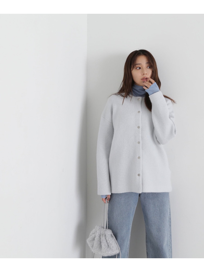 【楽天市場】【SALE／50%OFF】FOX接結コーディガン 24AW NATURAL BEAUTY BASIC ナチュラルビューティベーシック トップス カーディガン ブルー グレー ...