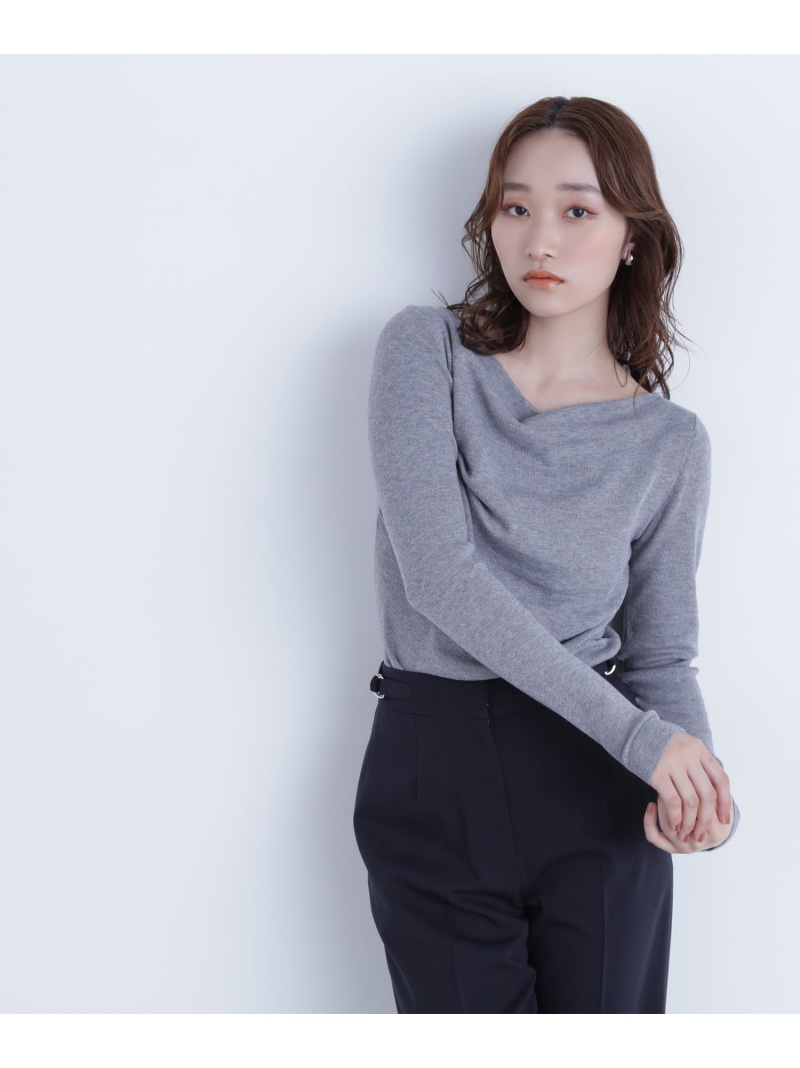 【楽天市場】ドレープコンパクトニット NATURAL BEAUTY BASIC ナチュラルビューティベーシック トップス ニット ネイビー グレー【先行予約】*【送料無料】[Rakuten ...