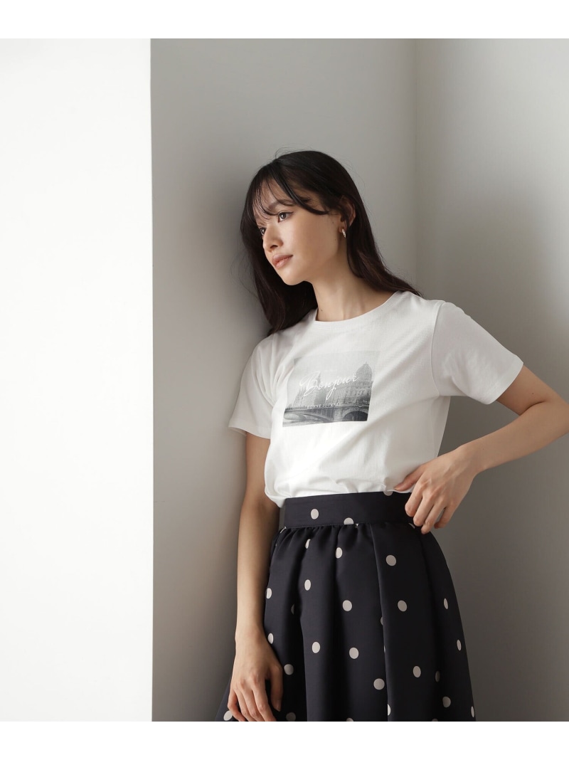 【楽天市場】Bonjour Tシャツ NATURAL BEAUTY BASIC ナチュラルビューティベーシック トップス カットソー・Tシャツ ホワイト ネイビー【送料無料】[Rakuten ...