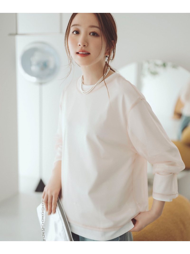 【楽天市場】【SALE／10%OFF】シアーレイヤードカットソー NATURAL BEAUTY BASIC ナチュラルビューティベーシック トップス カットソー・Tシャツ ホワイト ブラック ...