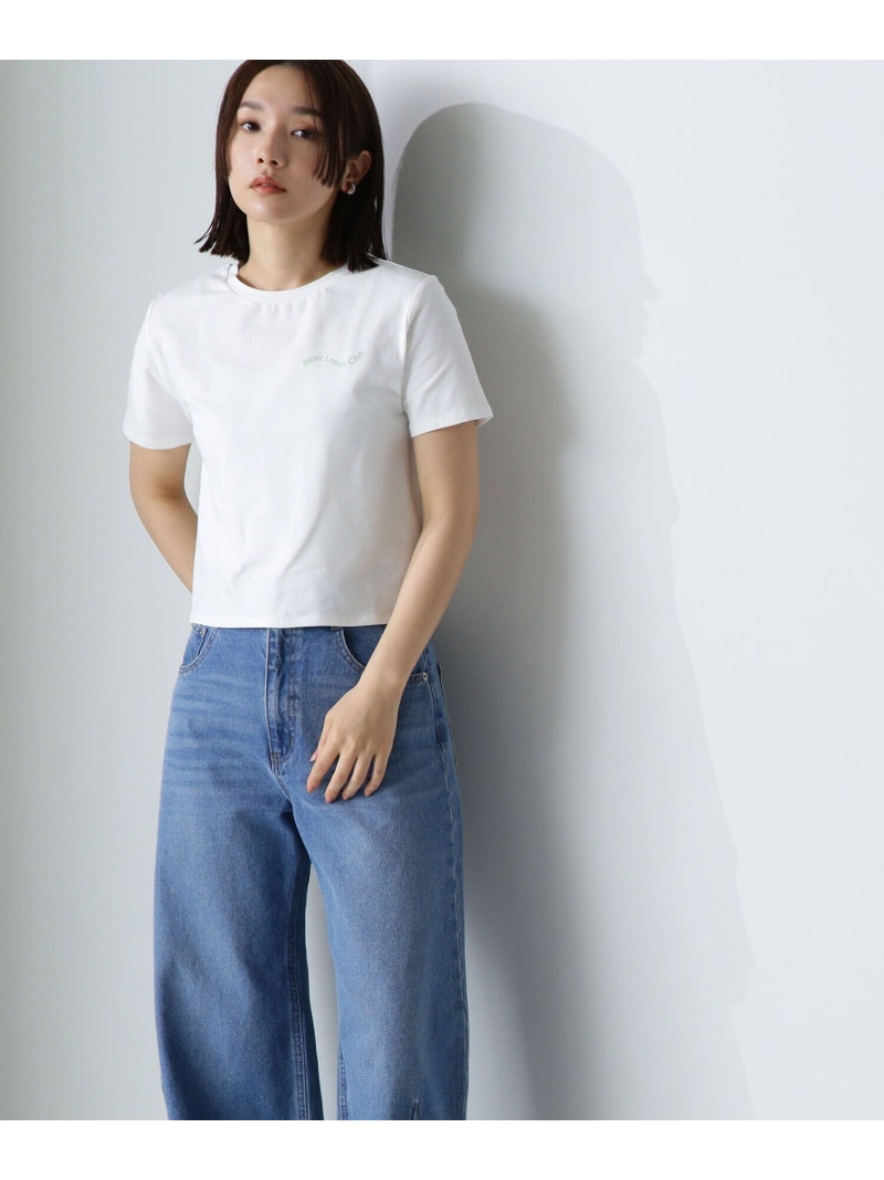 【楽天市場】クラブロゴクロップドTシャツ NATURAL BEAUTY BASIC ナチュラルビューティベーシック トップス カットソー・Tシャツ ホワイト ピンク ブラック[Rakuten ...