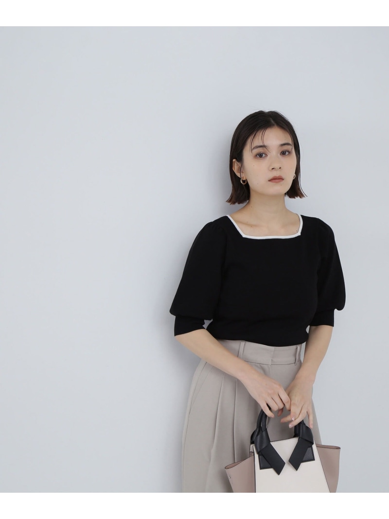 【楽天市場】【SALE／50%OFF】総針ベーシックシリーズ 2wayバイカラーネックニット NATURAL BEAUTY BASIC ナチュラルビューティベーシック トップス ニット ...