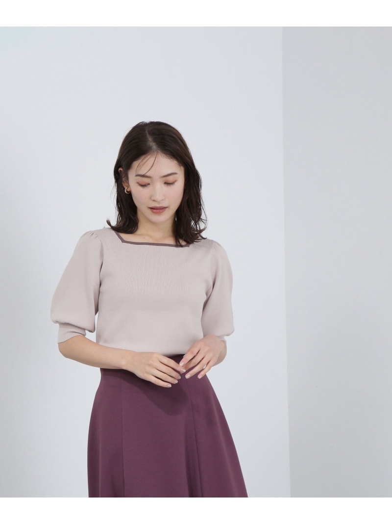 【楽天市場】総針ベーシックシリーズ 2wayバイカラーネックニット NATURAL BEAUTY BASIC ナチュラルビューティベーシック トップス ニット ベージュ ブラック ブルー【送料 ...