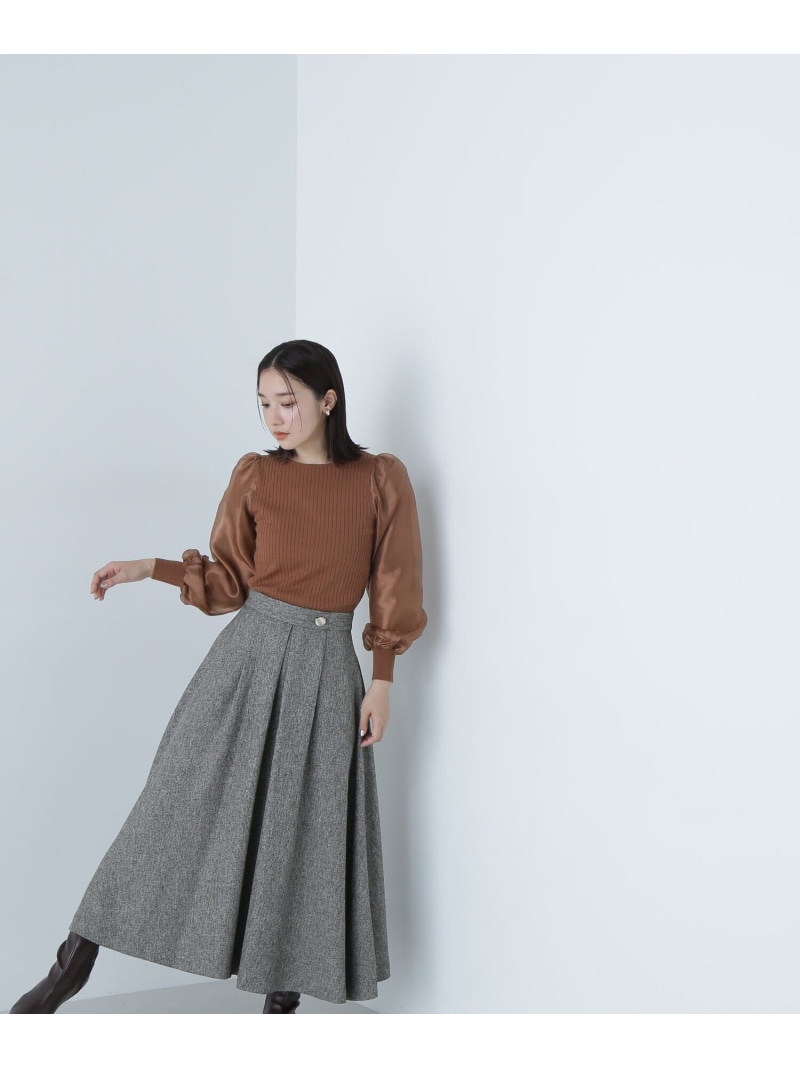 【楽天市場】【SALE／30%OFF】メタルポイントタックフレアスカート 24AW NATURAL BEAUTY BASIC ナチュラルビューティベーシック スカート その他のスカート グレー ...