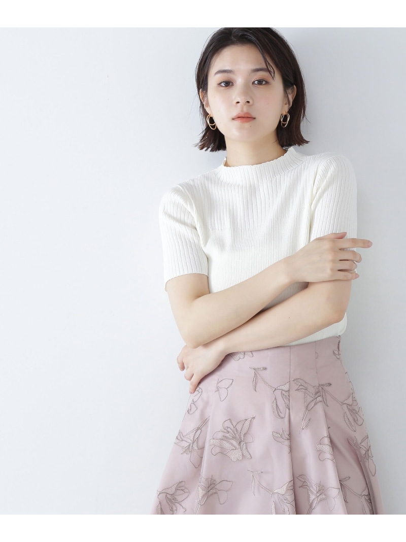 【楽天市場】リブベーシックシリーズ ボトルネックニット NATURAL BEAUTY BASIC ナチュラルビューティベーシック トップス ニット ホワイト パープル ブラック【送料無料 ...