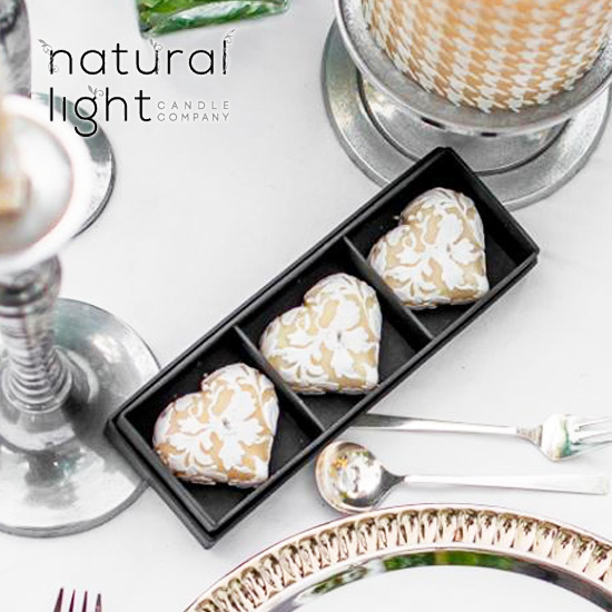 【楽天市場】Natural Light Candle (ナチュラルライトキャンドル)スモール ダマスク リーフ ハート 3個セット【人気 ...