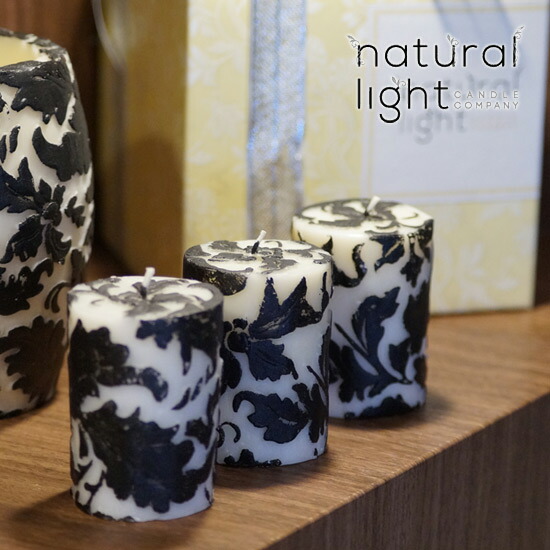 【楽天市場】Natural Light Candle (ナチュラルライトキャンドル)ダマスク リーフ ボーティブ 3個セット【人気 ギフト ...