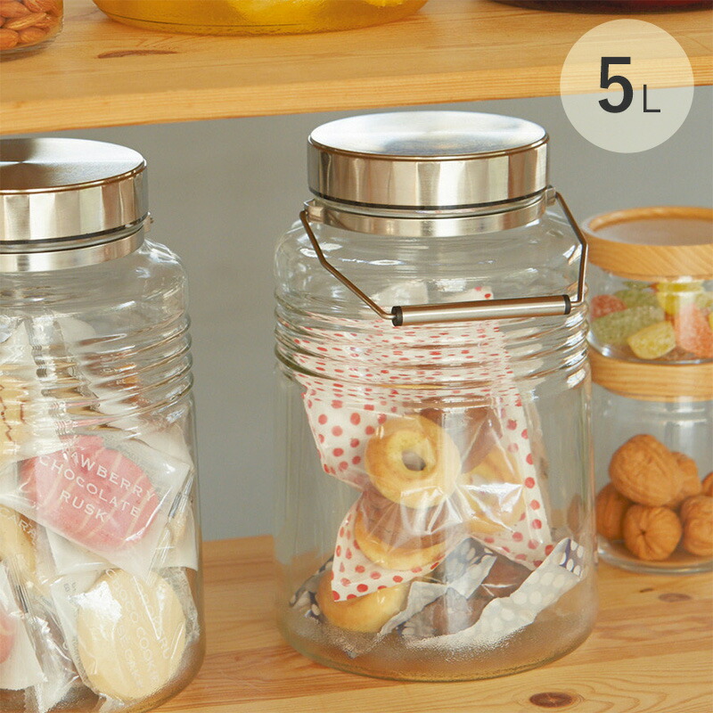 【楽天市場】ADERIA アデリア MCコンテナー 5L 保存瓶 日本製 蓋付 おしゃれ ガラス 保存容器 密閉 保存ビン 手作り 果実酒 梅酒：natu ＆ robe ナチュアンドローブ