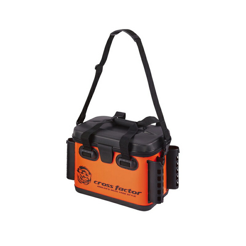 【楽天市場】 クロスファクター(CROSS FACTOR) EVAタックルバック(ロッドスタンド付) 36cm オレンジ AEK905：ナチュラム 楽天市場支店