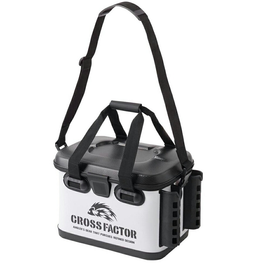【楽天市場】 クロスファクター(CROSS FACTOR) EVAタックルバッグ(ロッドスタンド付) 36cm ホワイト AEK910：ナチュラム 楽天市場支店