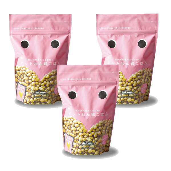 【楽天市場】ドットわん 鶏ごはん 500g×3袋セット＋ドットわんおやつ1個 国産 無添加 犬用品/ペットグッズ/ペット用品：ドッグニール