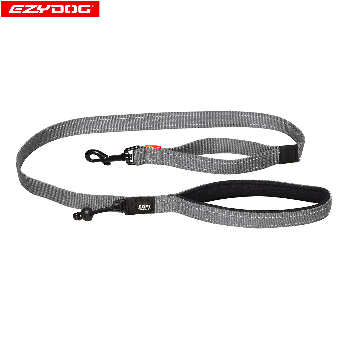 【楽天市場】イージードッグ EZYDOG ソフトトレーナー 120cmグレイ【送料無料】 トレーニングリード しつけ パピートレーニング：ドッグニール