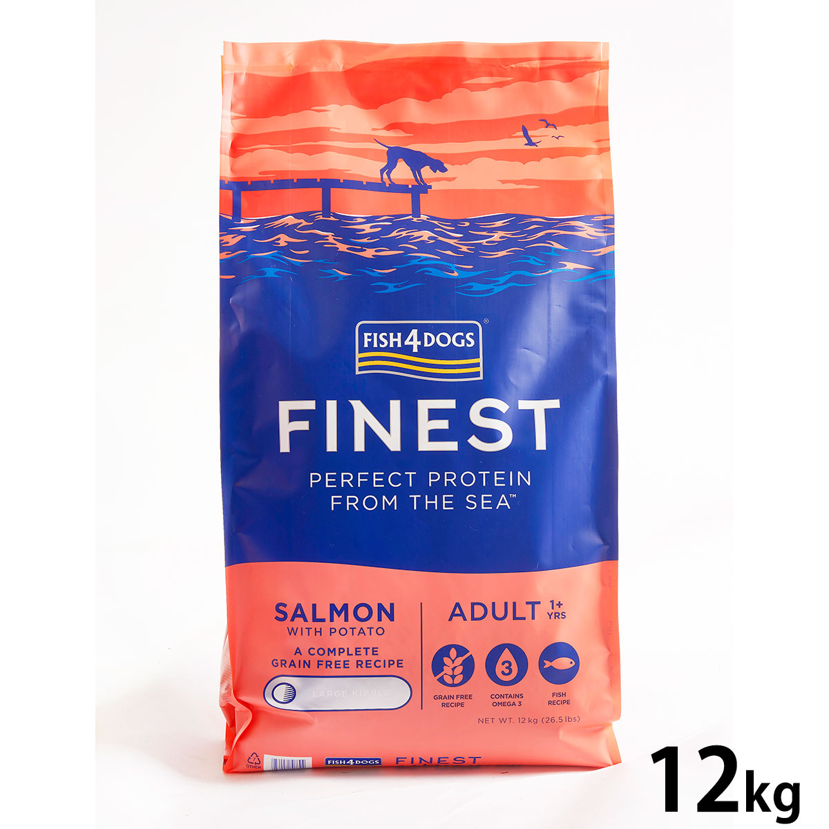 【楽天市場】フィッシュ4ドッグ FISH 4 DOGS ドッグフード ファイネスト サーモン 小粒 12kg【送料無料】 無添加 ドッグフード ...