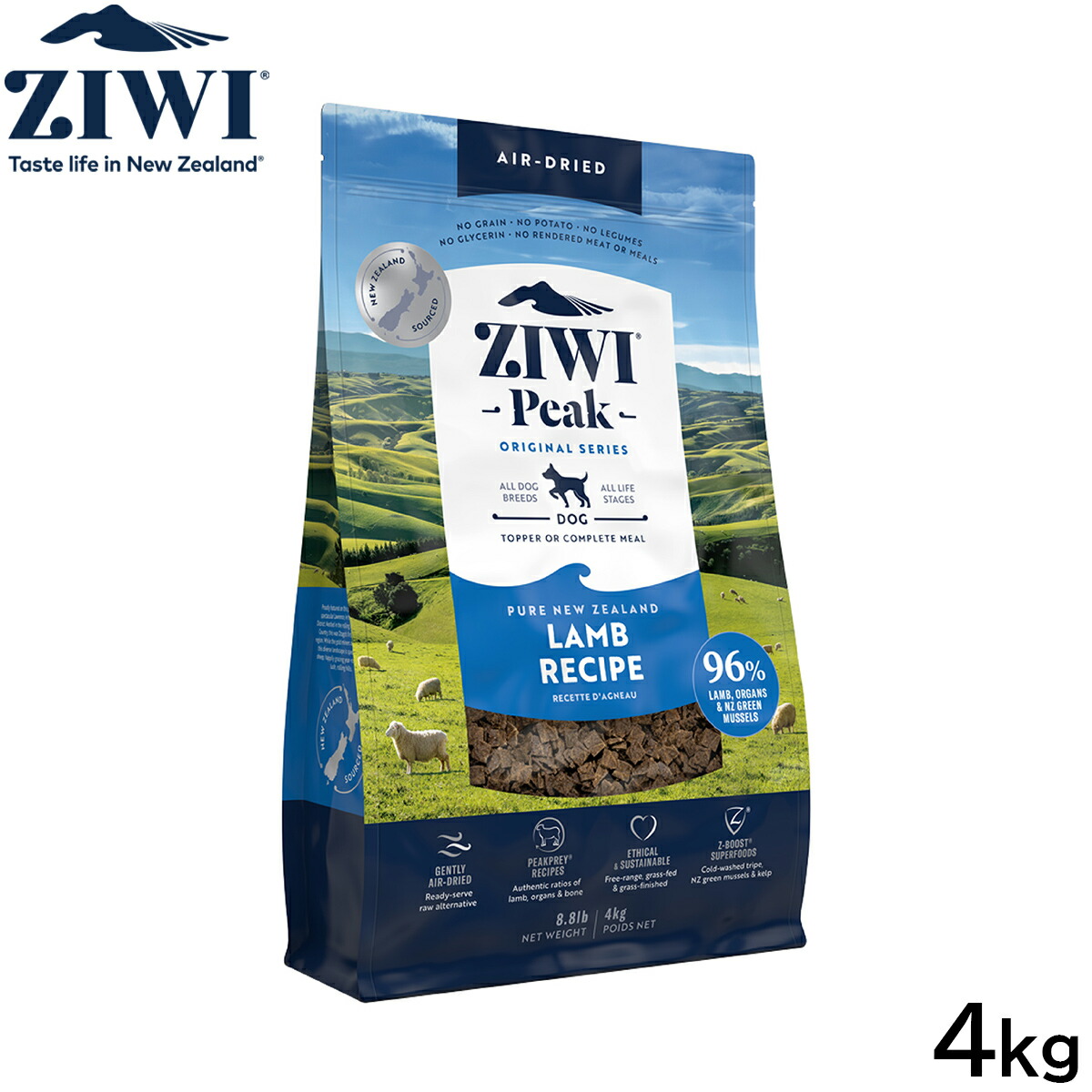 【楽天市場】ジウィ ZIWI エアドライ ドッグフード ラム 4kg【送料無料】 正規品 無添加 ジウィピーク：ドッグニール