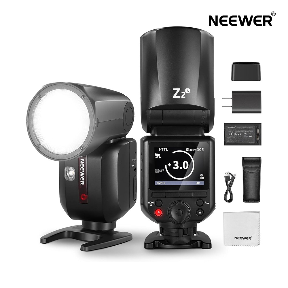 【楽天市場】NEEWER Z2-N 2.4G TTL ラウンドヘッドフラッシュストロボ スピードライト クリーニングクロス付き アップグレードUI モデリングランプ TTL/Mクイックスイッチ ...